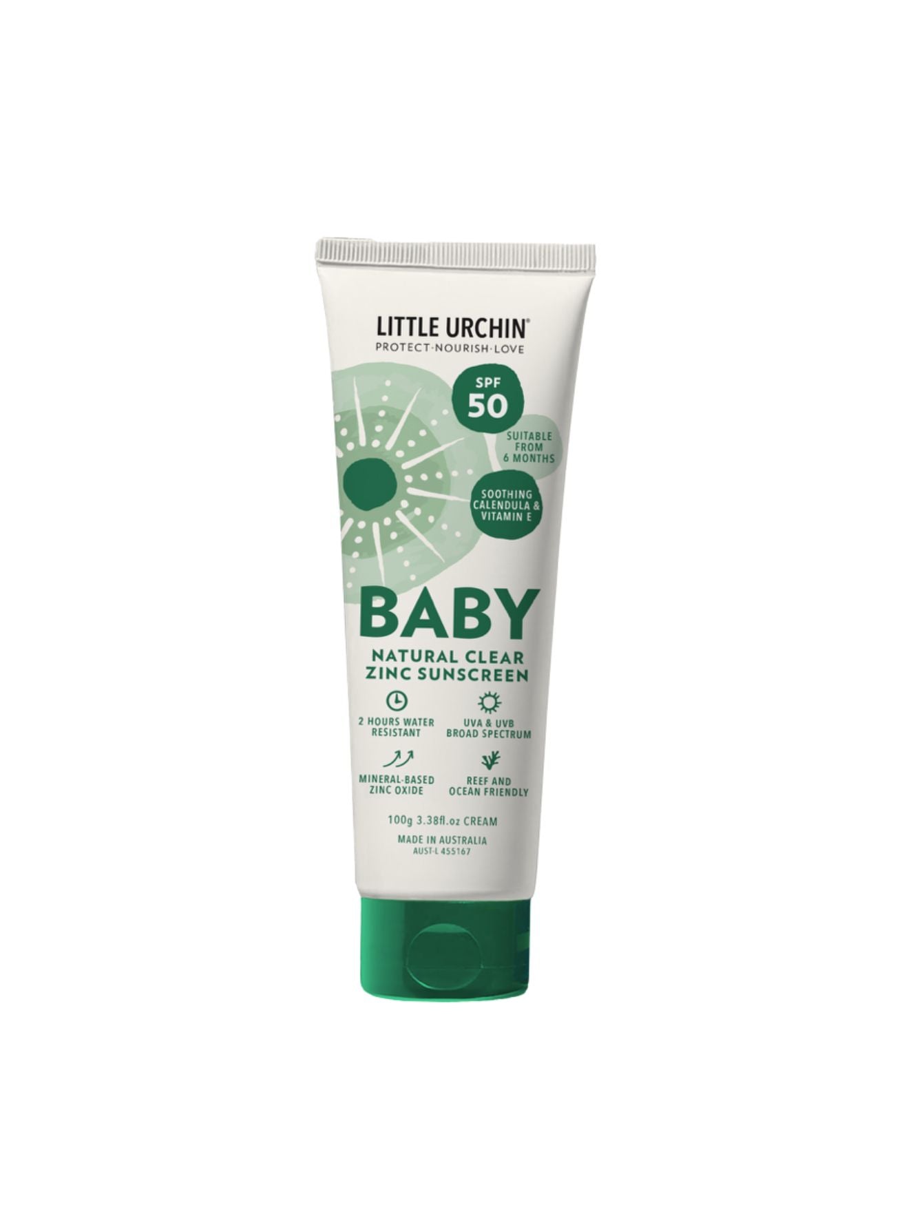 Baby Natuurlijke Zonnebrand SPF 50 | Little Urchin | Nourished